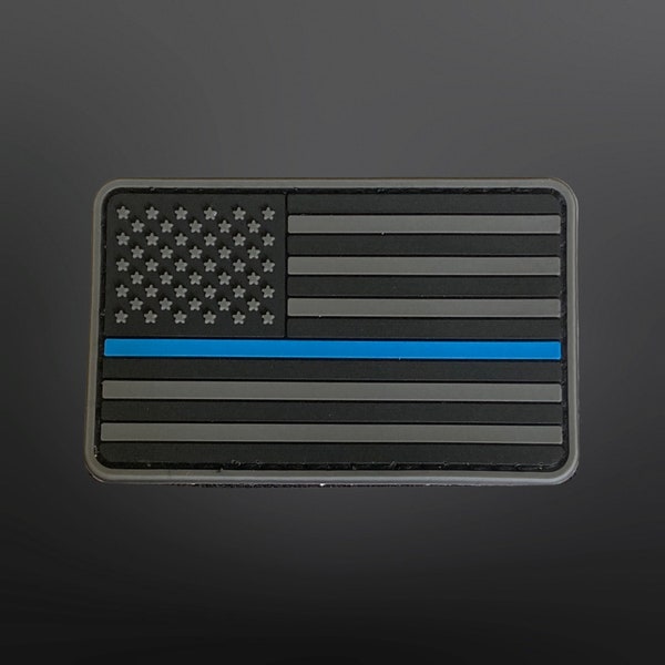 Thin Blue Line Flag Patch - Etsy
