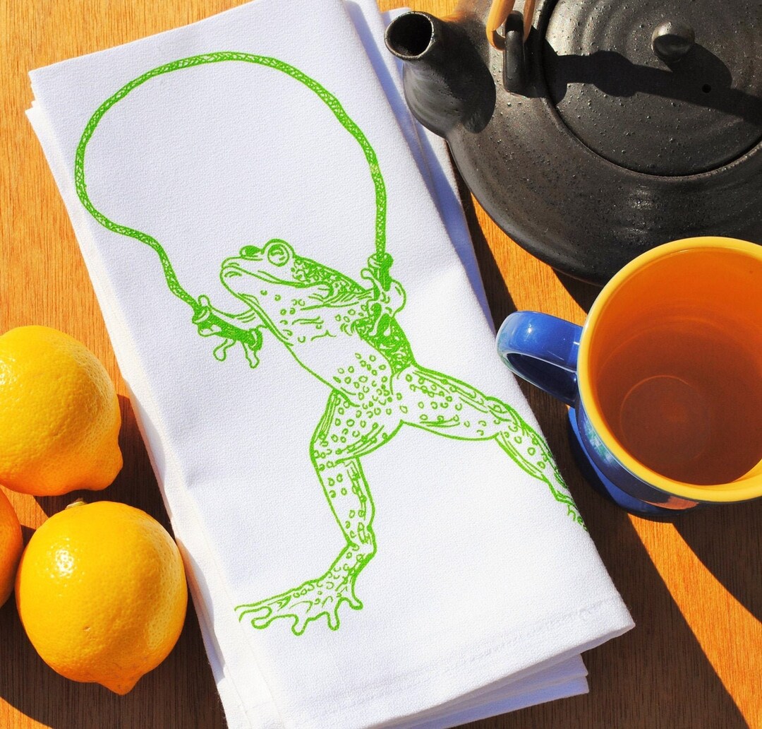 Kitchen Napkins Set of 4 - Hand Screen Printed Cotton Cloth Napkins ...