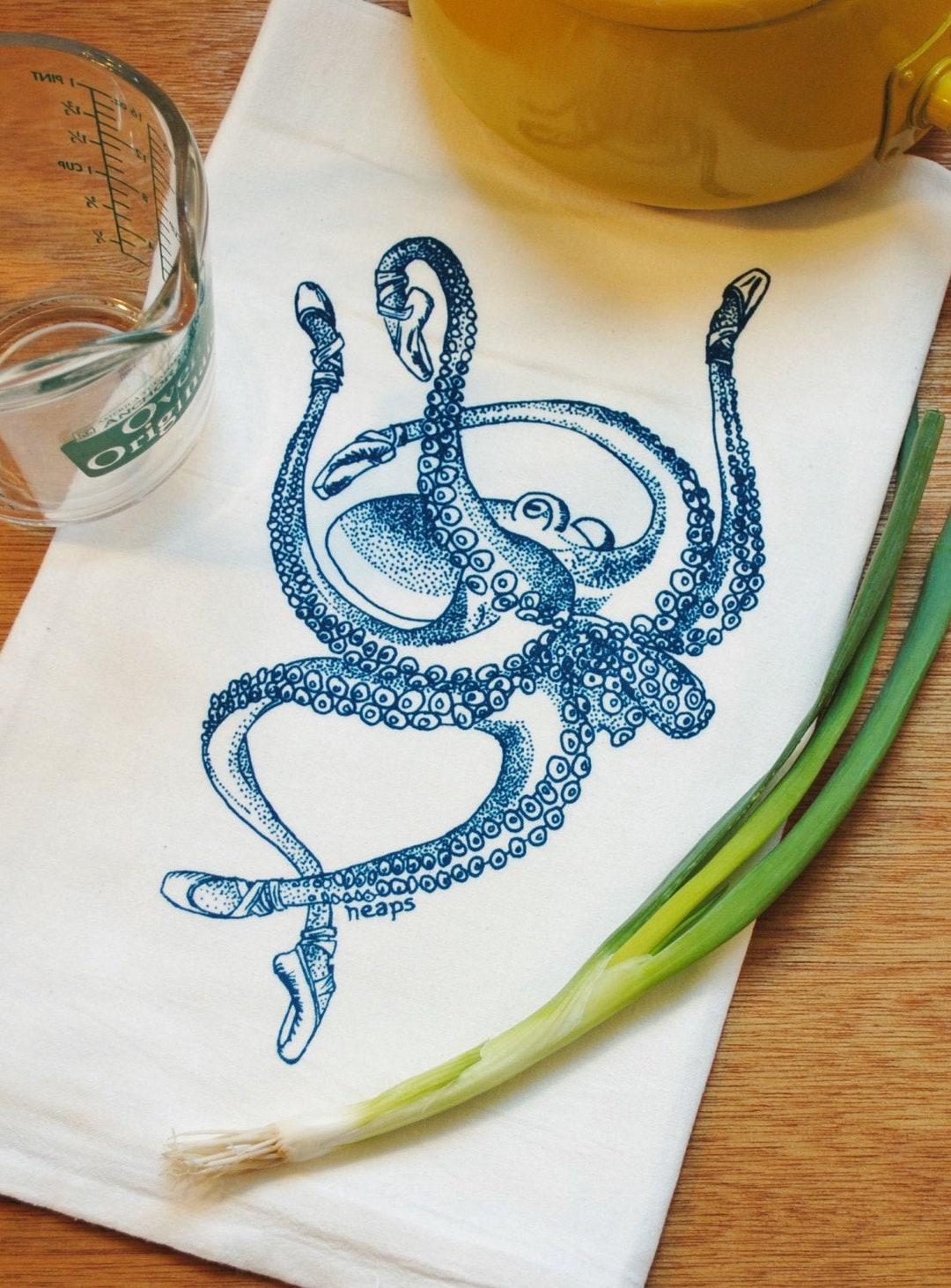 Octopus Tea Towel - Funny Towels - Flour Sack Towel - Nautical Kitchen ...