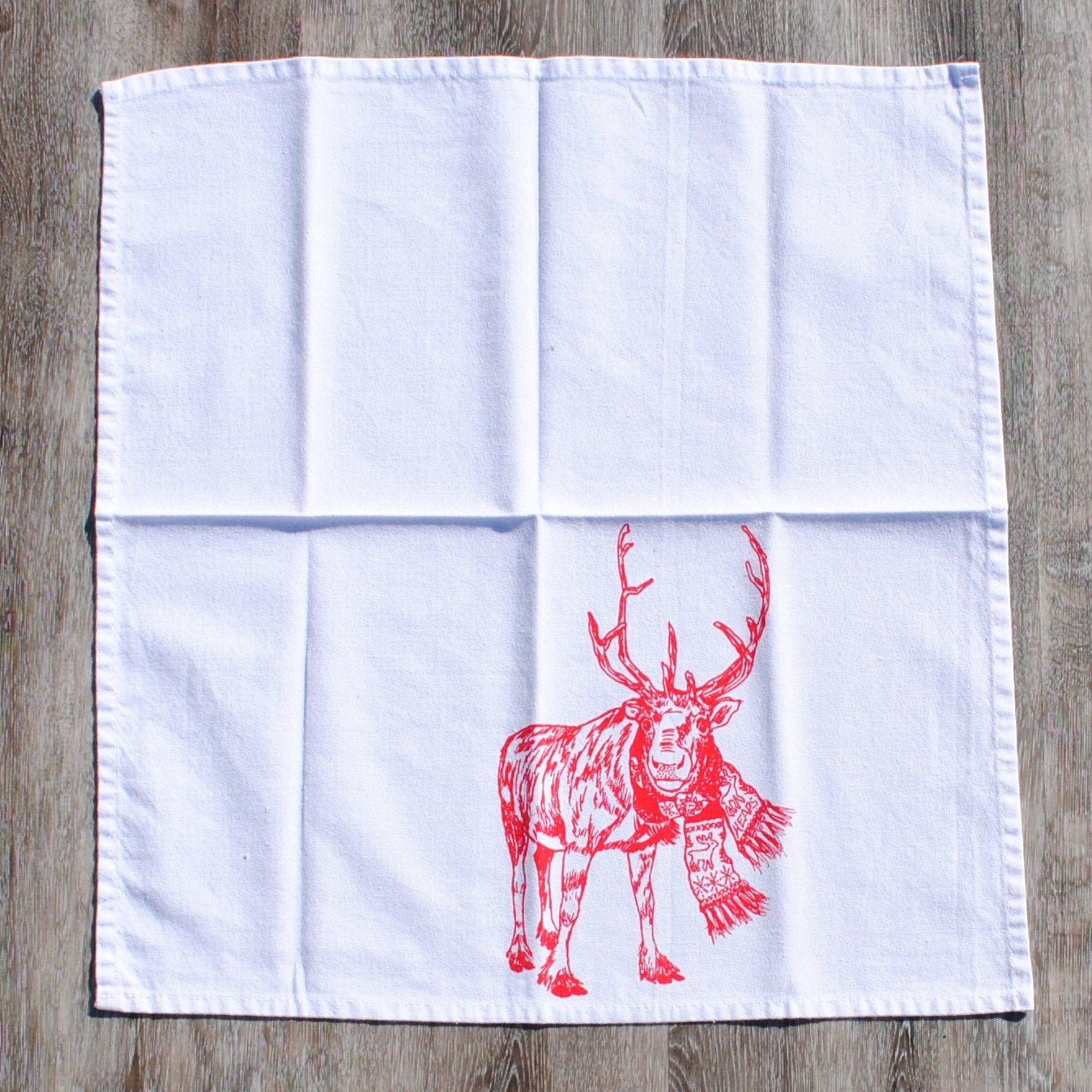 Christmas Cloth Napkins - Screen Printed Napkins Set of Four - Washable ...