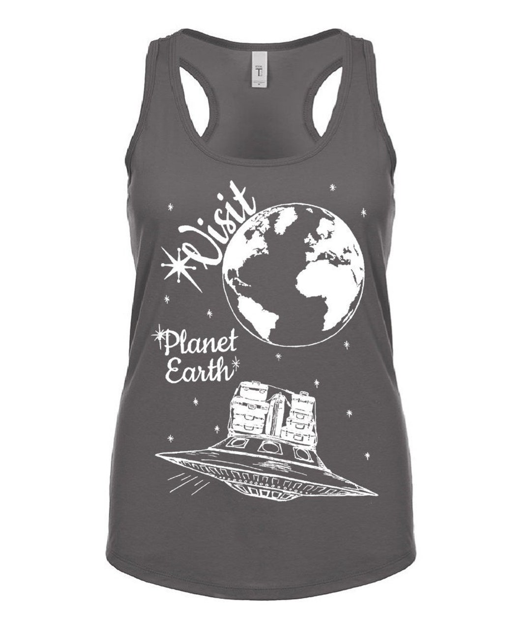 Aliens Tank Top - Alien - Planet Earth - Retro Tee - Atomic Age Graphic ...