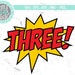 Superhero Three Birthday SVG PNG, Comic Number 3 (digital Download) - Etsy