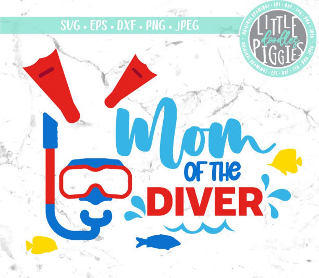 Mom of Diver, SVG PNG Cut File, Pool Party Mom, Beach Mom Birthday ...