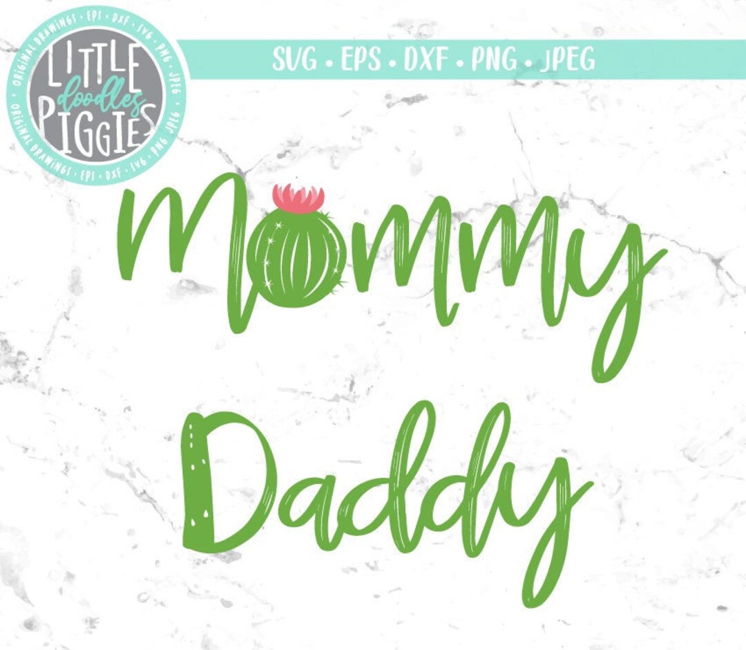 Mommy Daddy Cactus Family SVG PNG Cut File, Mom Dad Cactus Party Svg ...