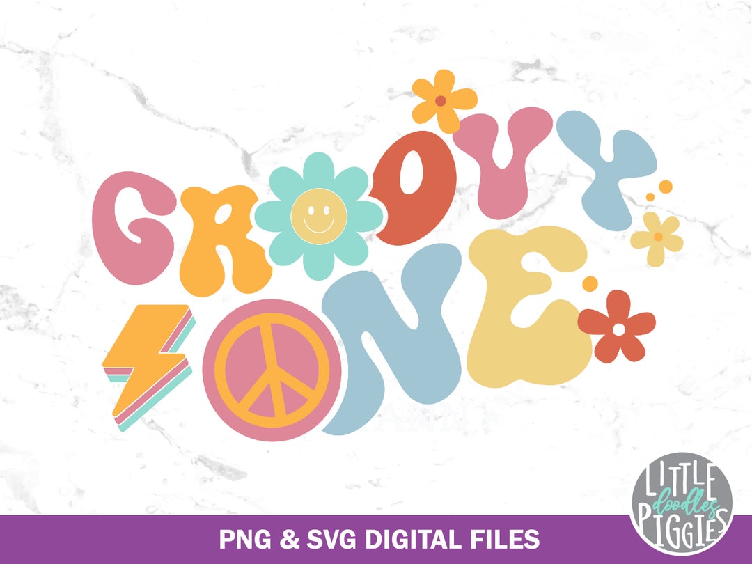 Groovy One SVG PNG Cut File, Retro Birthday 1, Sublimation, Print File ...