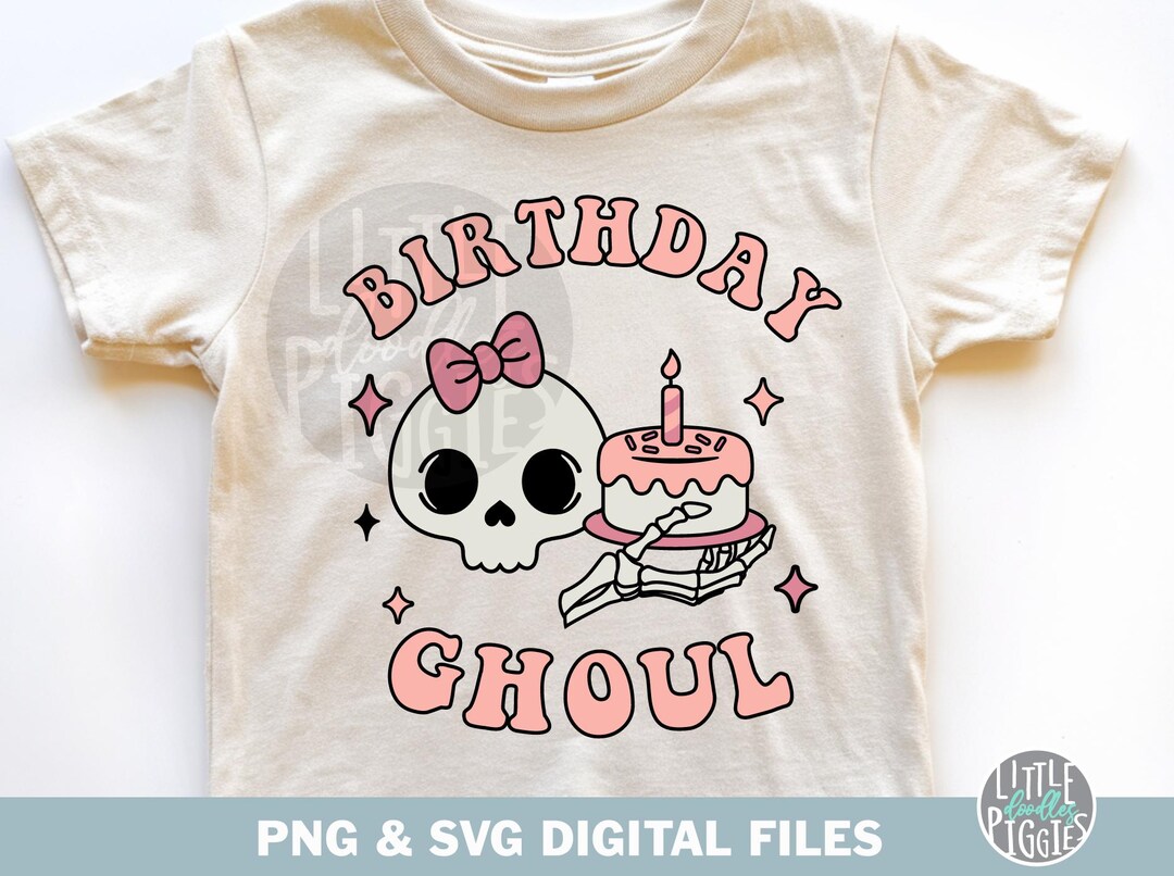 Birthday Ghoul Clipart, Spooky Skull, Pastel Goth Design (SVG PNG) - Etsy