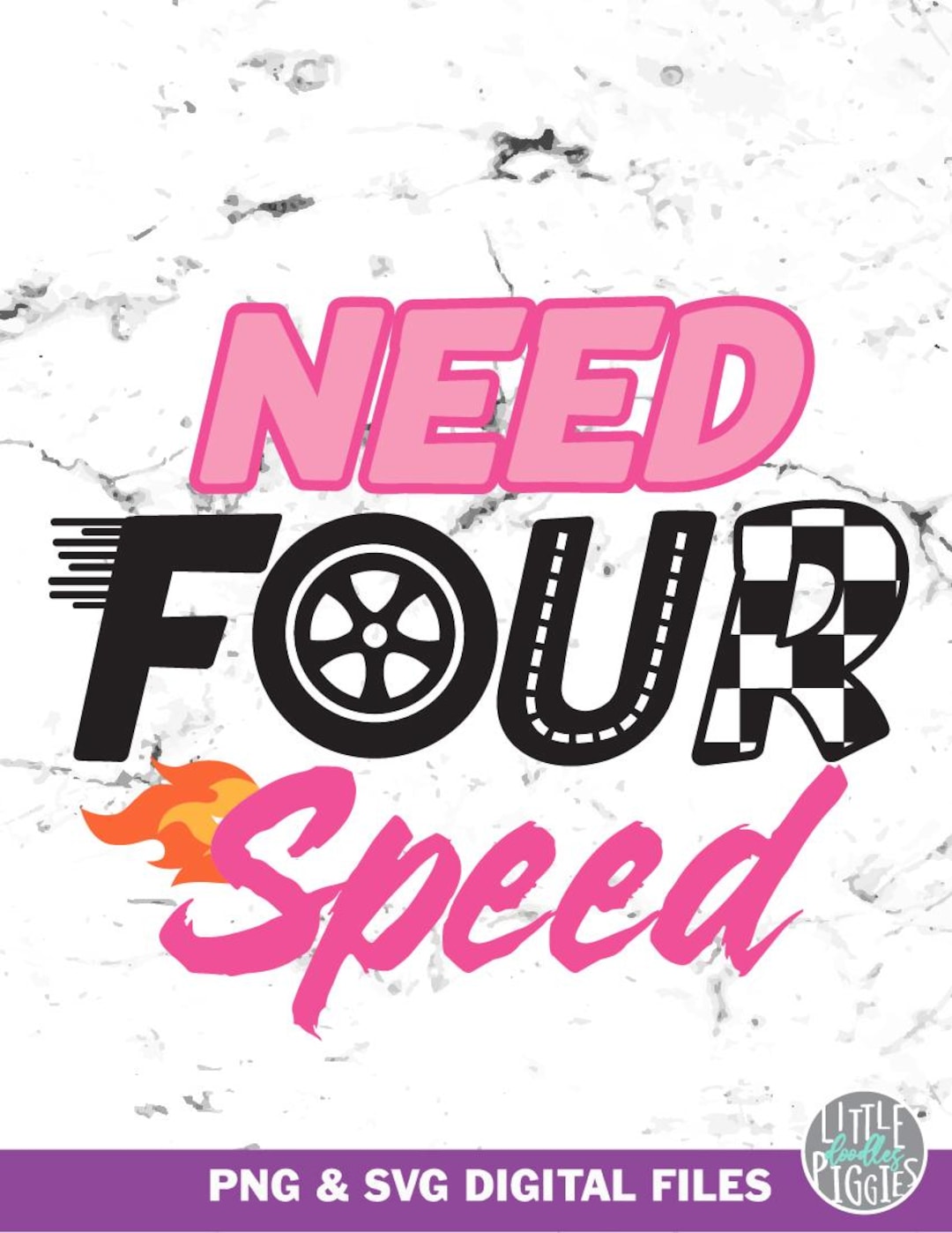 Pink Need for Speed Svg, Girl Race Theme SVG PNG, Girl Race Birthday 4 ...