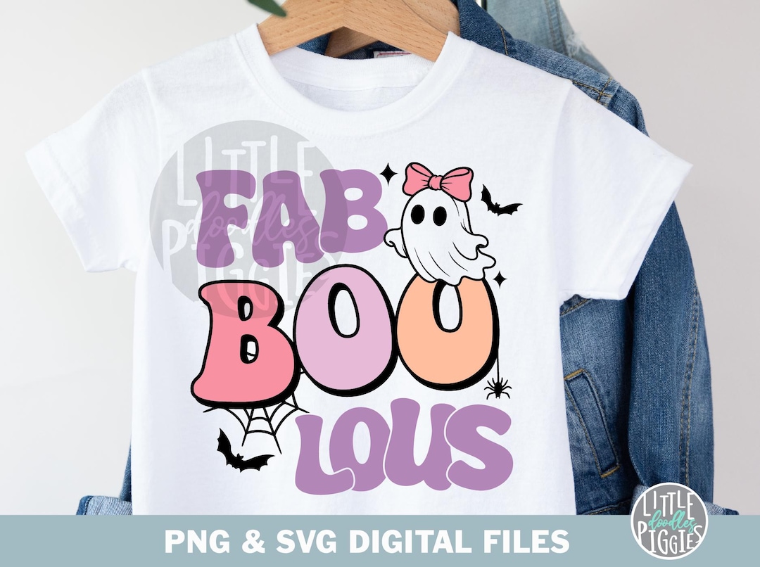 Fab-boo-lous Ghost Clipart | Halloween SVG PNG, Spooky Season (digital ...