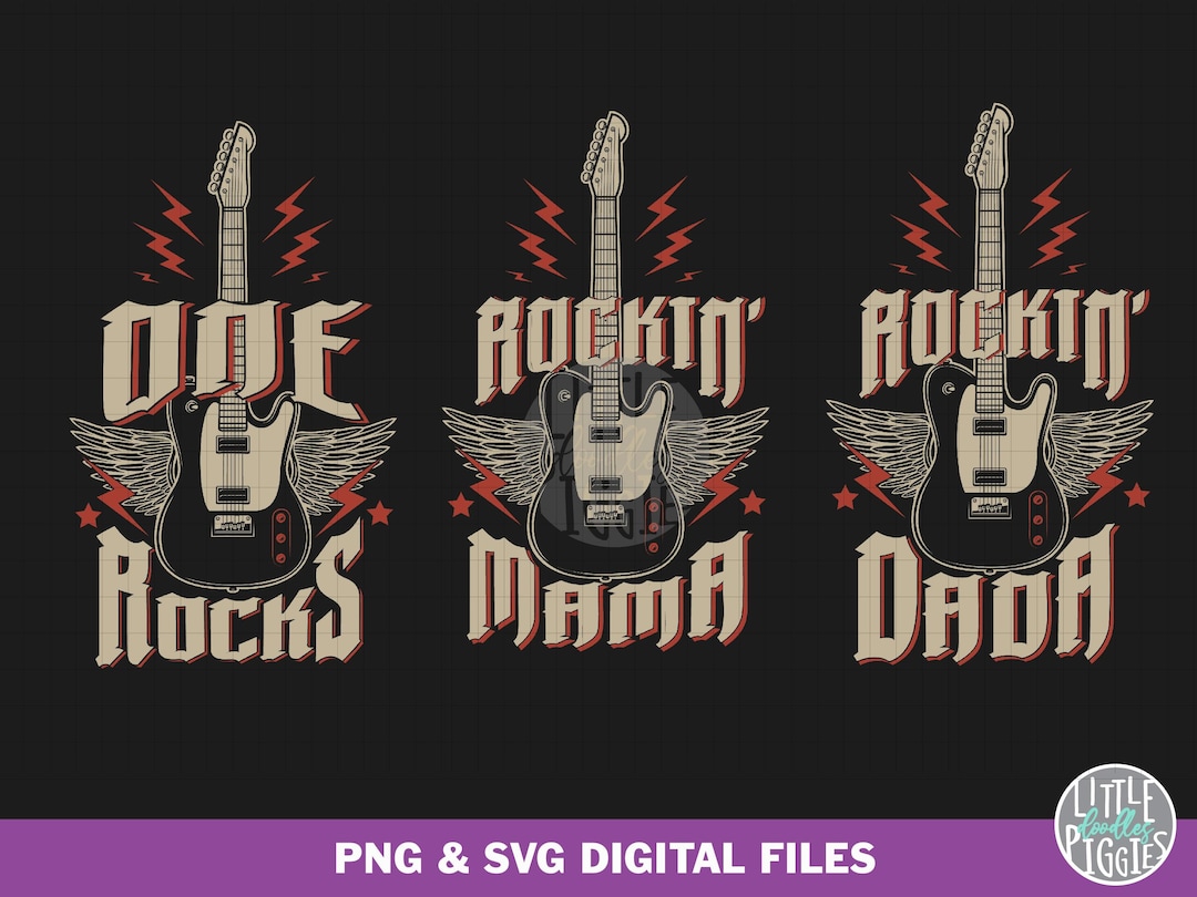 Rockin Mama, Rockin Dada Png, Rockin Family Bundle, One Rocks Png - Etsy