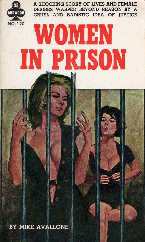 Vintage Erotic Pulp Poster Women In Prison Etsy