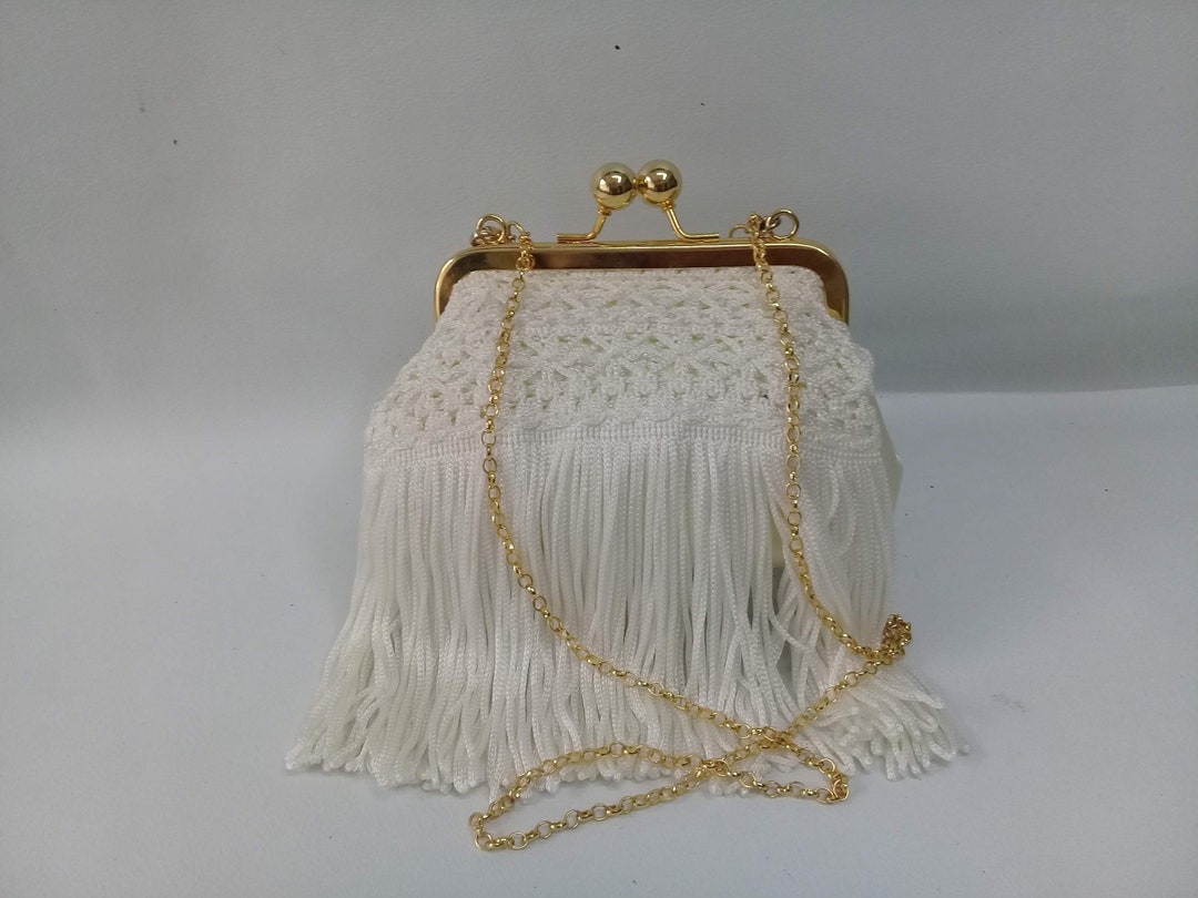 Black Fringe Bag Vintage Flapper Purse Basic Black Handbag - Etsy