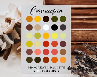 Spiced Cider Color Palette procreate Palette & JPG With Hex - Etsy