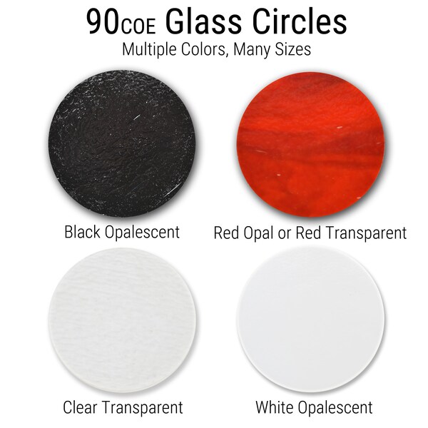 Transparent Glass Discs Various Sizes & Colours Available - Etsy Canada
