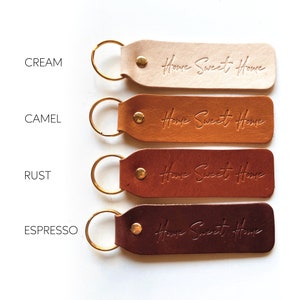 HOME SWEET HOME Scripted Keychain - Etsy