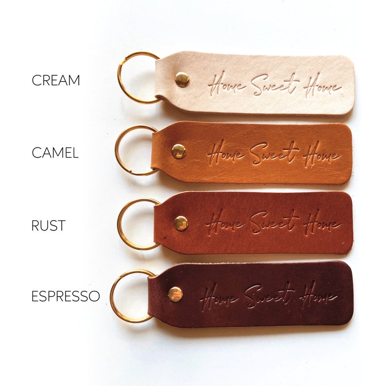 HOME SWEET HOME Scripted Keychain - Etsy
