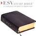 PERSONALIZED *** ESV Study Bible. Genuine Leather, Black *** Custome ...