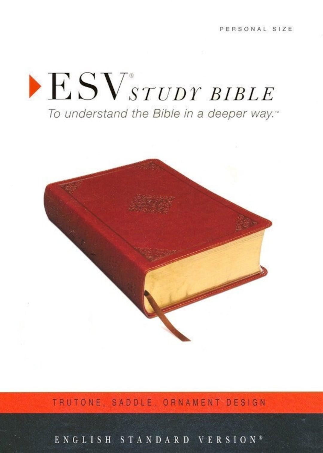 PERSONALIZED *** ESV Study Bible - Personal Size - Trutone - Saddle ...