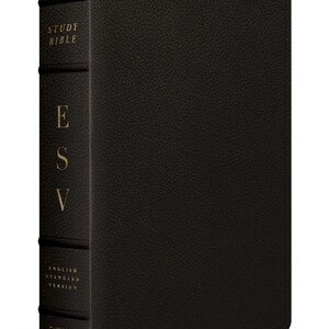 PERSONALIZED *** ESV Study Bible - Genuine Buffalo Leather - Brown ...