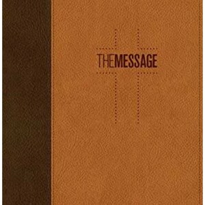 PERSONALIZED *** the Message Deluxe Gift Bible. Leather Brown/tan ...