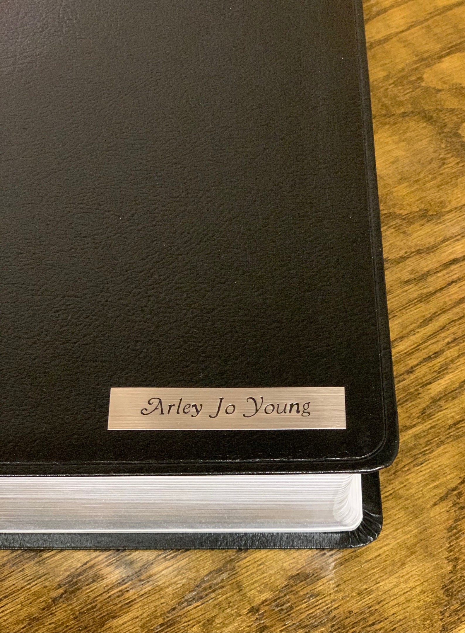 PERSONALIZED Bible Name Plate Silver Gold Custom - Etsy