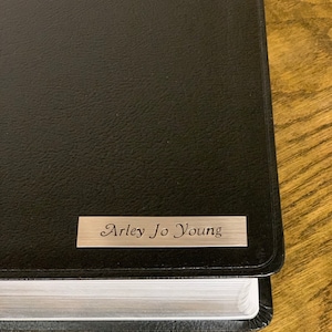 PERSONALIZED *** Bible Name Plate - Silver - Gold *** Custom Name ...