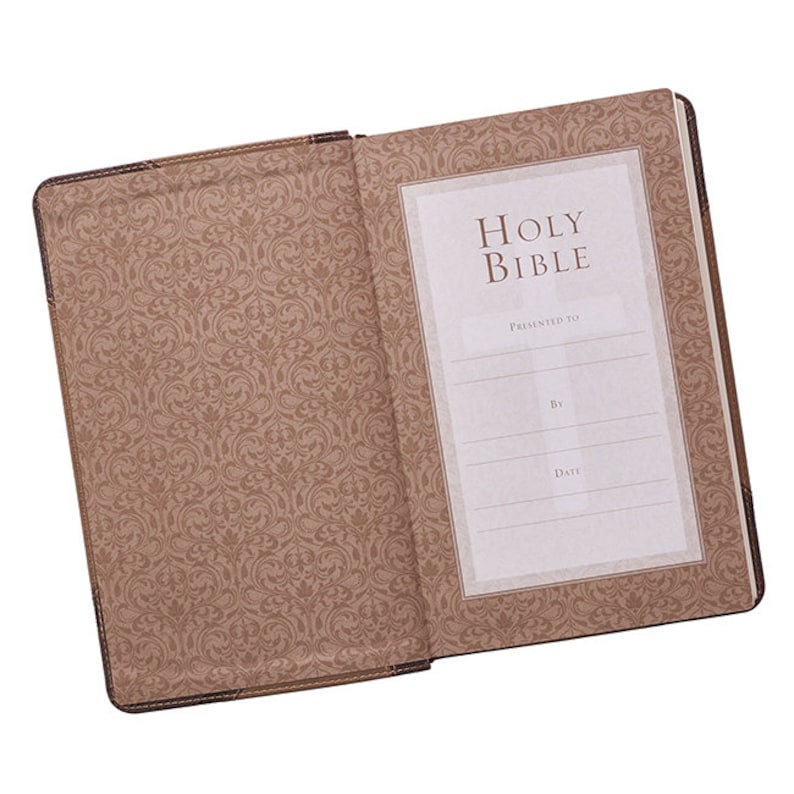 Personalized KJV Bible: Dark Brown Faux Leather, Gold-edged Pages - Etsy