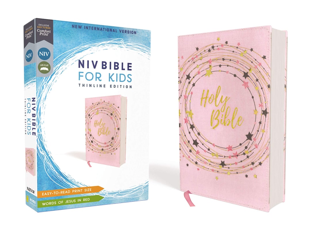 PERSONALIZED *** NIV Bible for Kids - Pink/gold - Red Letter Edition ...