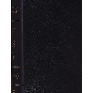 PERSONALIZED *** ESV Study Bible, Personal Size, Genuine Leather, Black ...