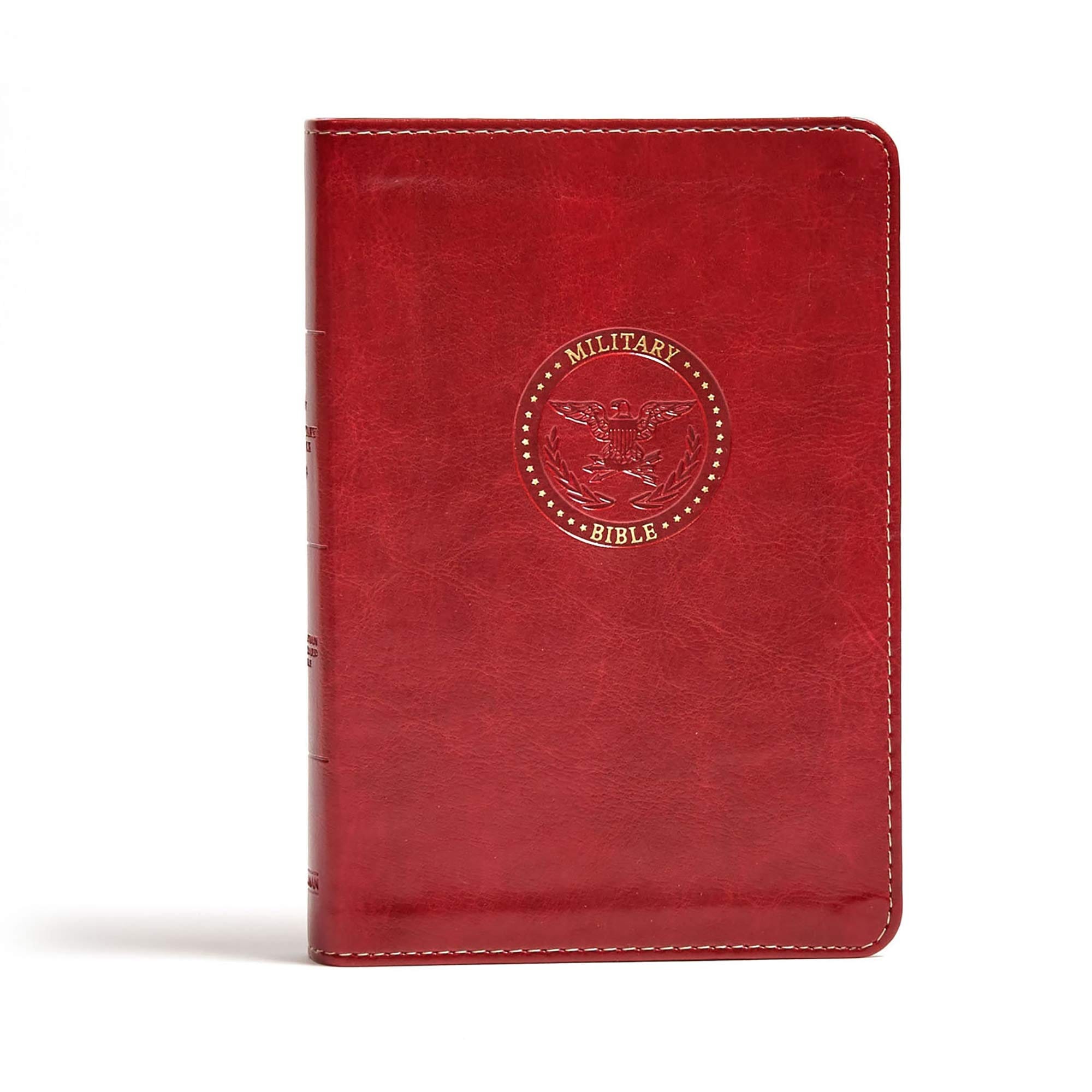 PERSONALIZED *** Marine, CSB Military Bible. Red Leathertouch ...