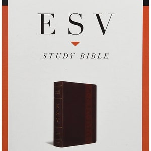 PERSONALIZED *** ESV Study Bible, Large Print, Trutone, Mahogany ...