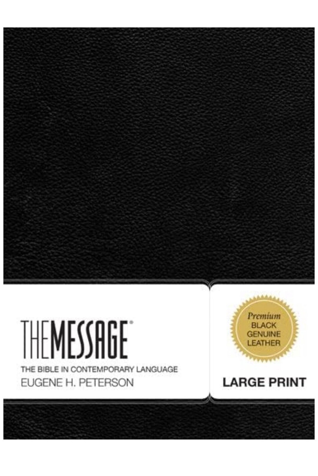PERSONALIZED *** the Message - Large Print - Premium Leather - Black ...