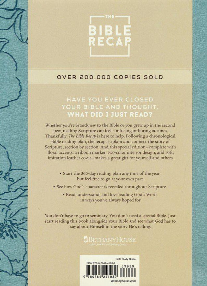 Personalized Bible Recap: Deluxe Sage Floral Edition, One-year Guide - Etsy