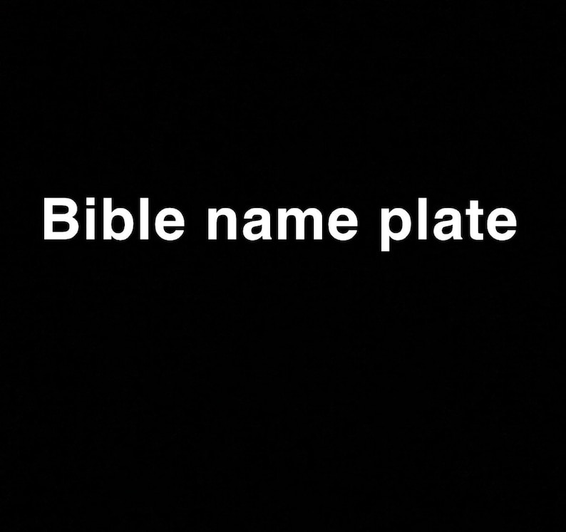 PERSONALIZED *** Bible Name Plate - Silver - Gold *** Custom Name ...