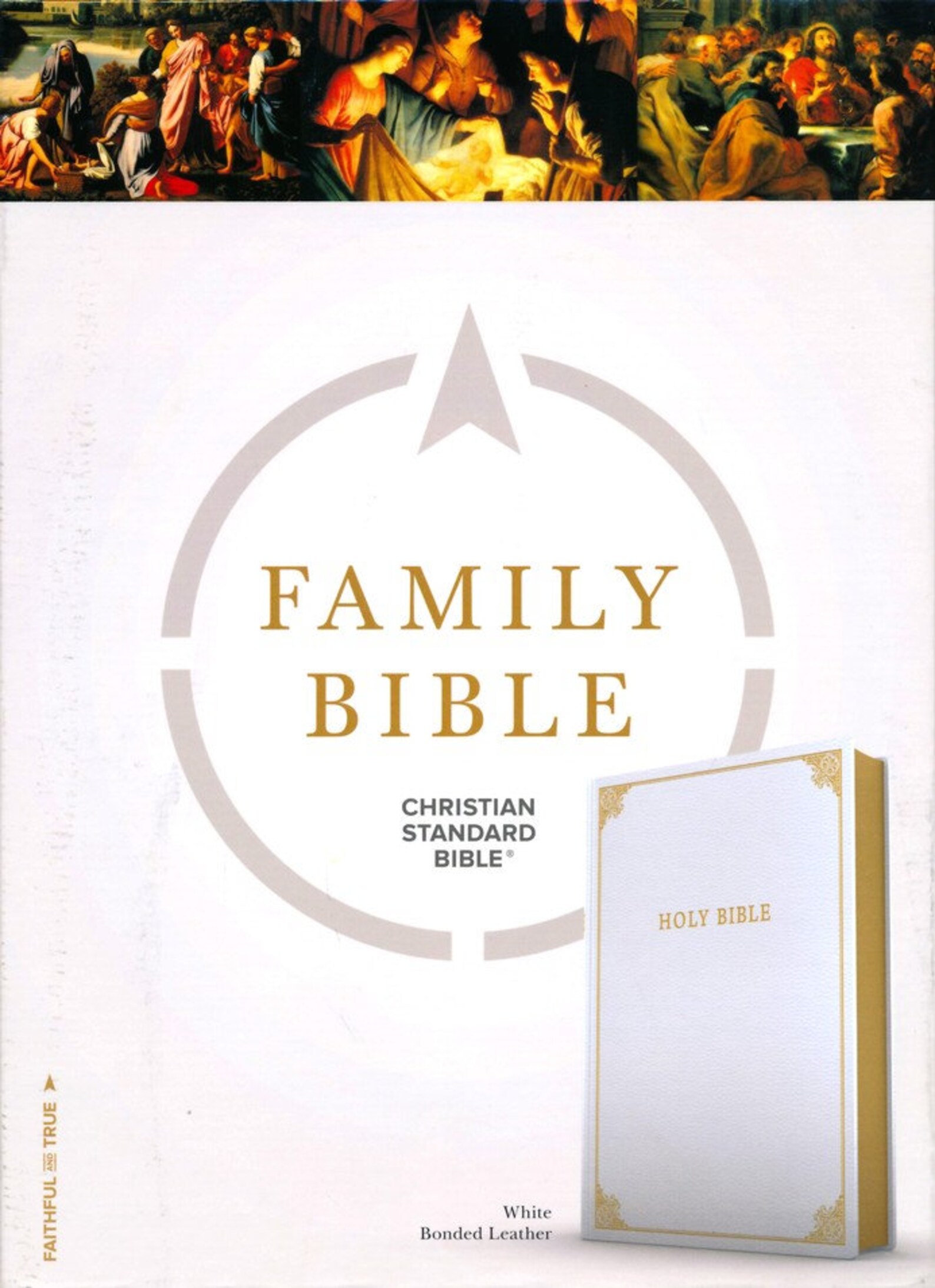 PERSONALIZED *** CSB Family Bible, White Bonded Leather Over Board ...