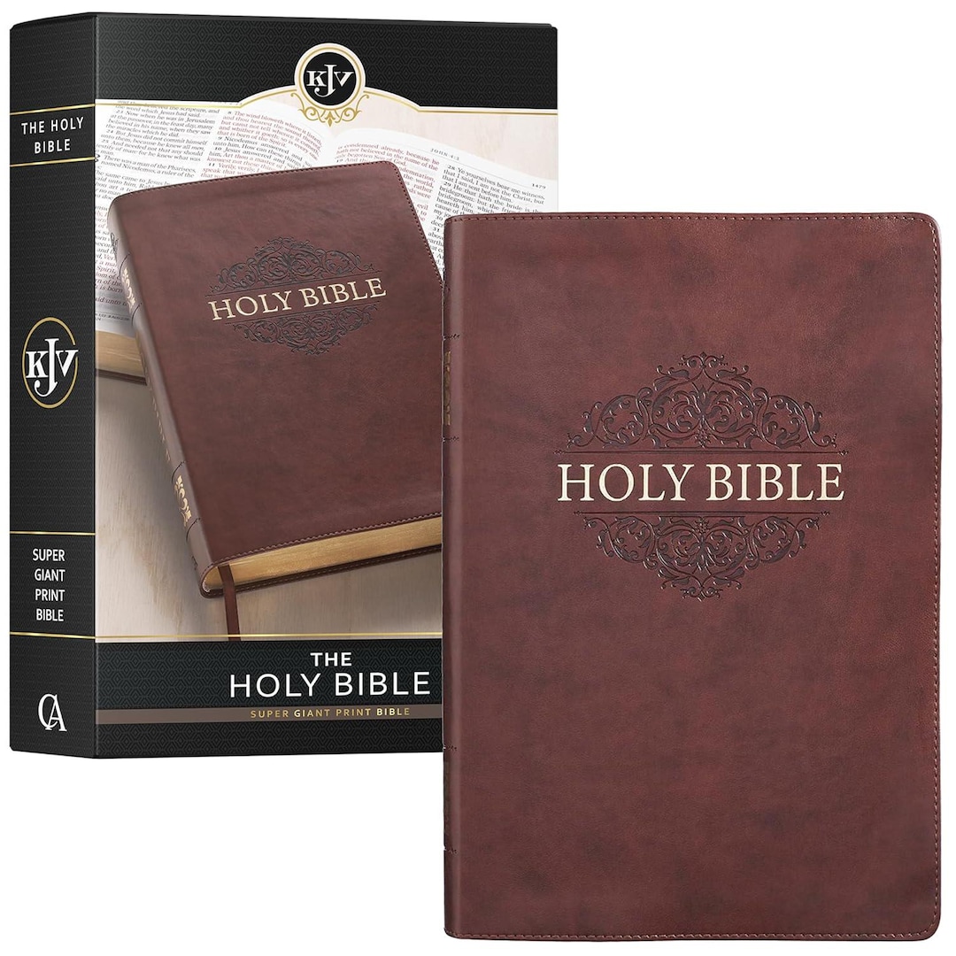 PERSONALIZED *** KJV Super Giant-print Bible - Imitation Leather ...