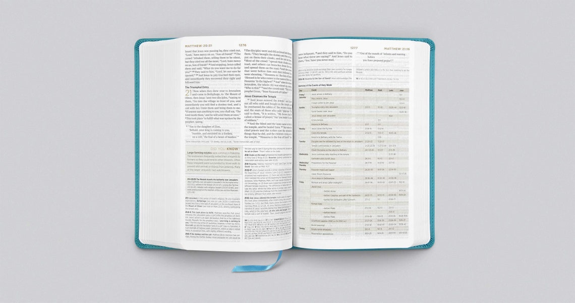 PERSONALIZED ESV Student Study Bible Trutone Turquoise - Etsy