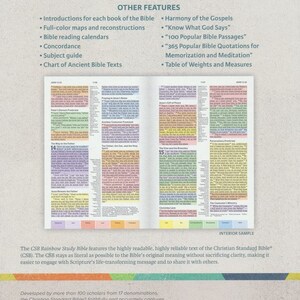 PERSONALIZED ** CSB Rainbow Study Bible - Purple Leathertouch ** Custom ...