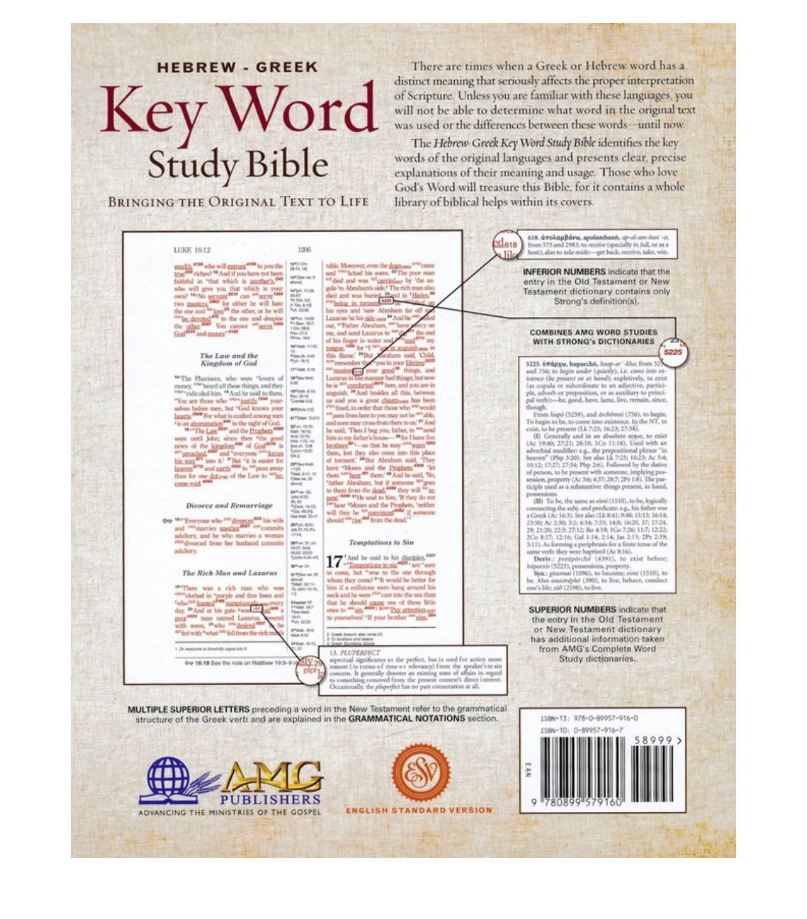 PERSONALIZED ESV Key Word Study Bible Genuine Leather - Etsy