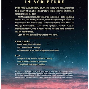PERSONALIZED *** the Message Large Print Devotional Bible - Soft ...