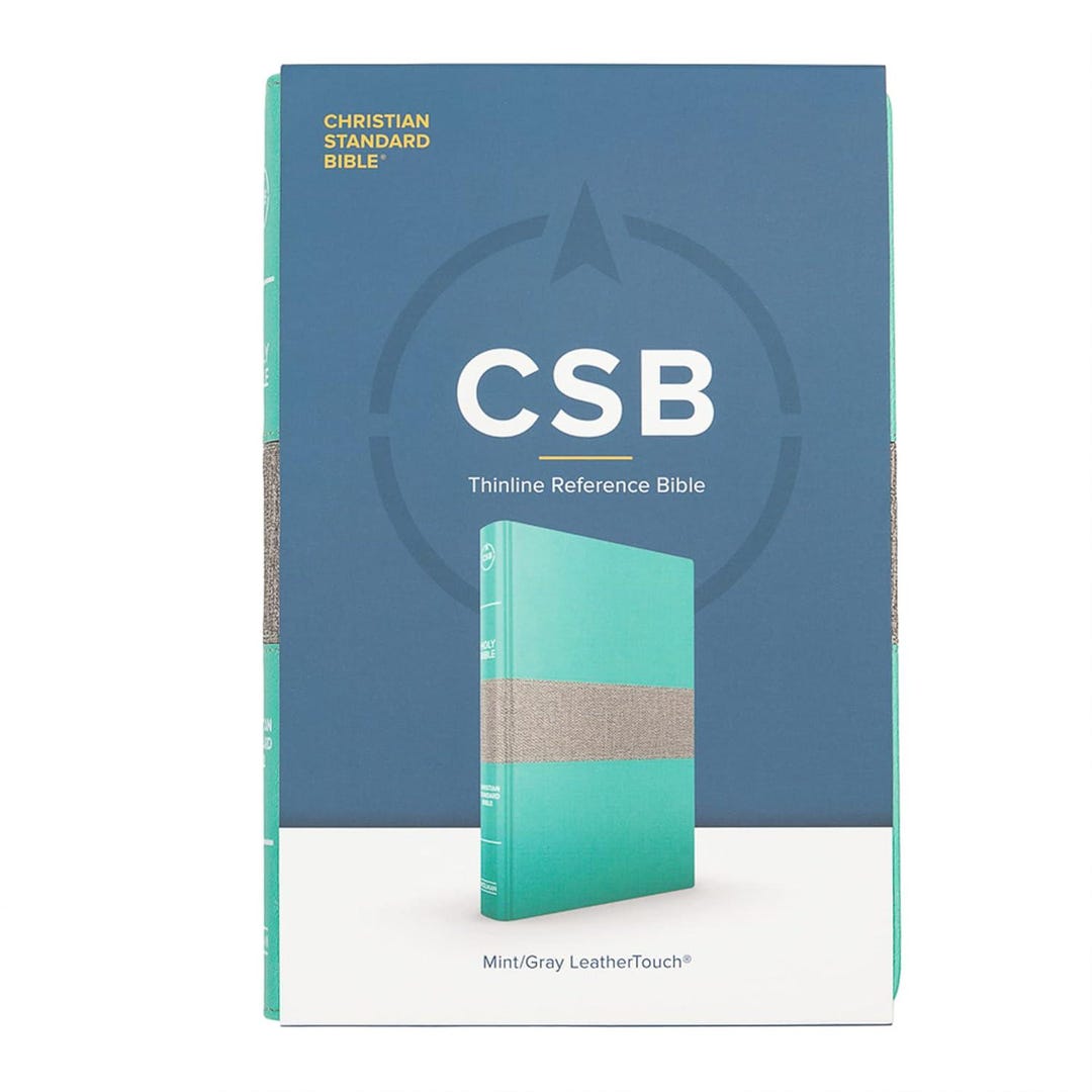 PERSONALIZED *** CSB Thinline Reference Bible - Leathertouch - Mint ...