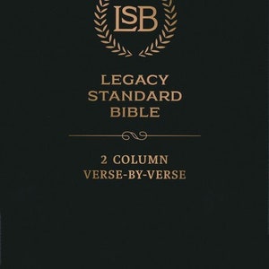 PERSONALIZED *** LSB 2-column Verse-by-verse - Black Faux Leather ...