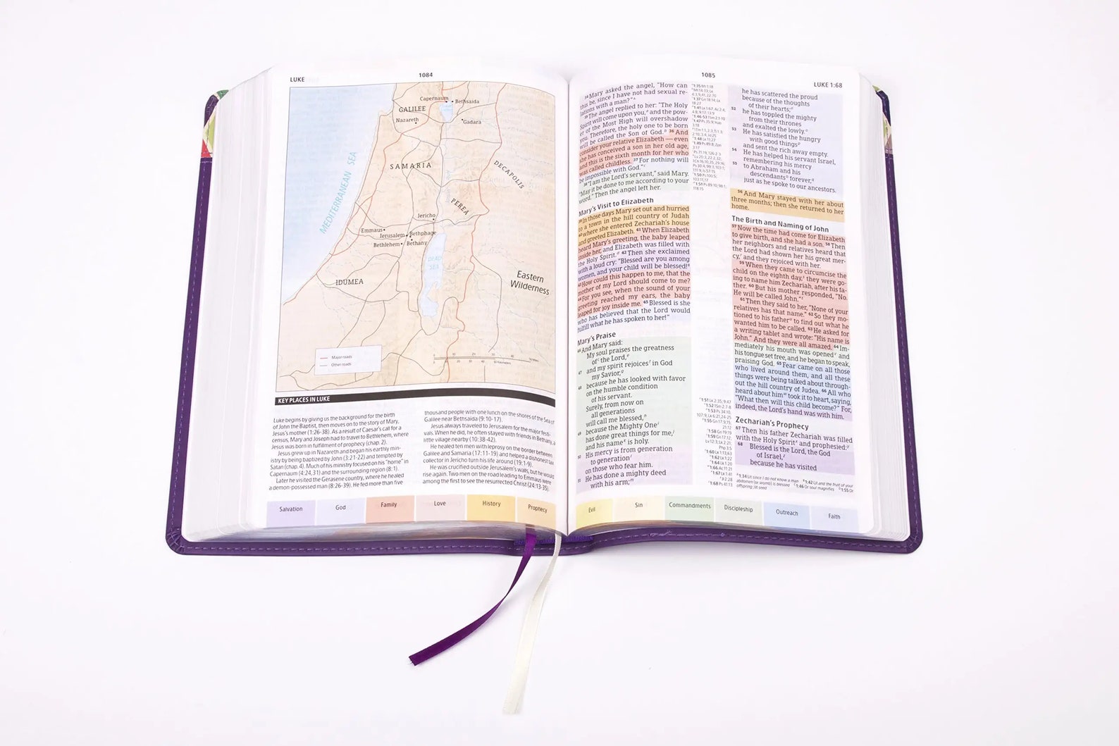 PERSONALIZED CSB Rainbow Study Bible Purple Leathertouch - Etsy