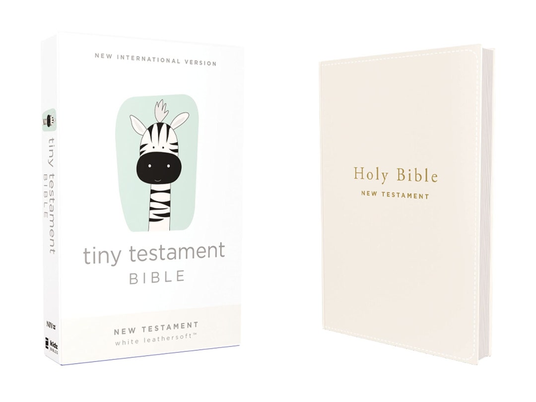 PERSONALIZED *** NIV Baby's New Testament, Pink, White, Blue Imitation ...
