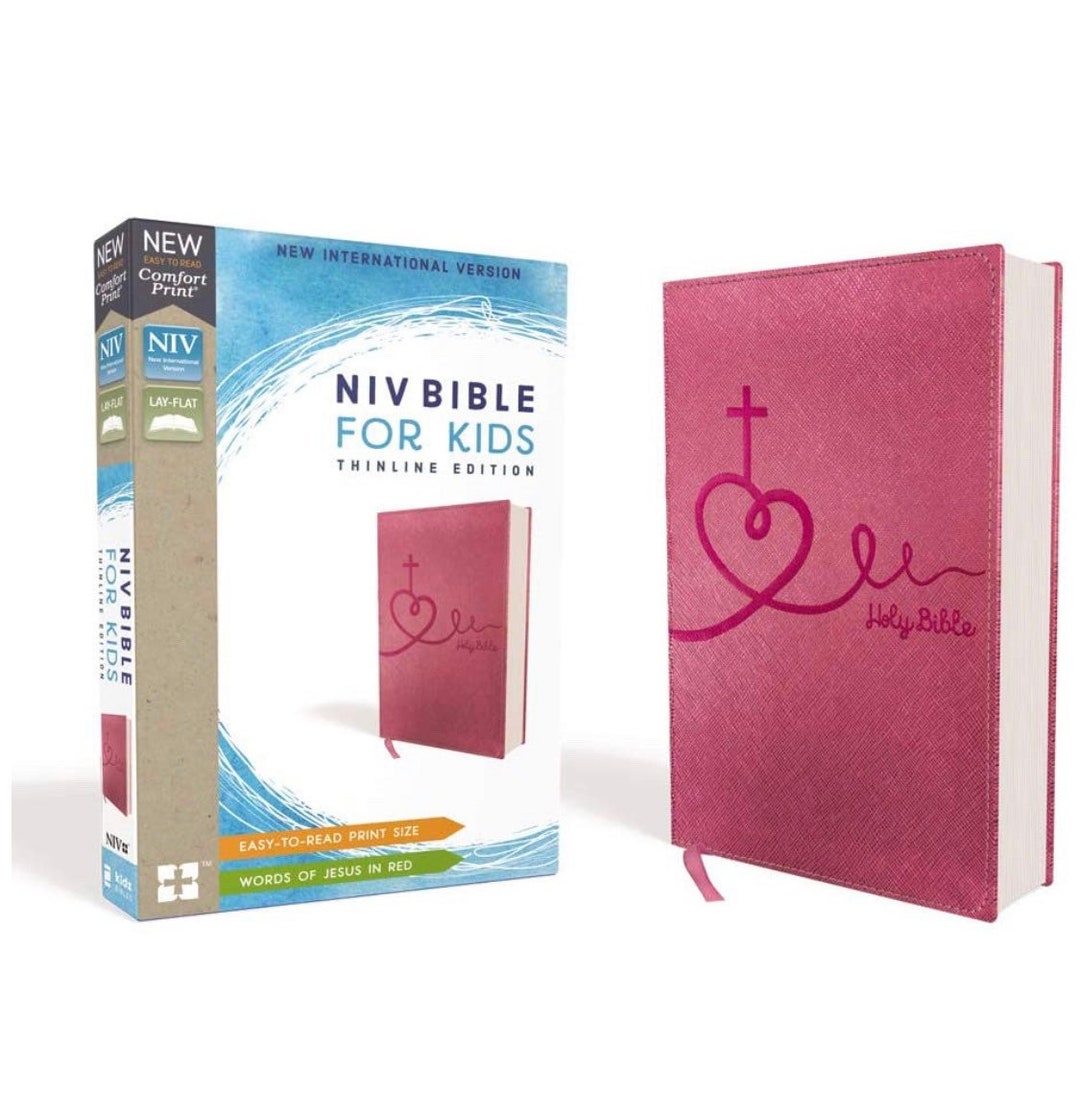 Personalized NIV Bible for Kids: Pink Leathersoft, Comfort Print - Etsy