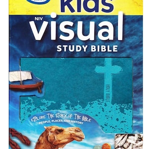 PERSONALIZED *** NIV Kids' Visual Study Bible, Imitation Leather, Teal ...