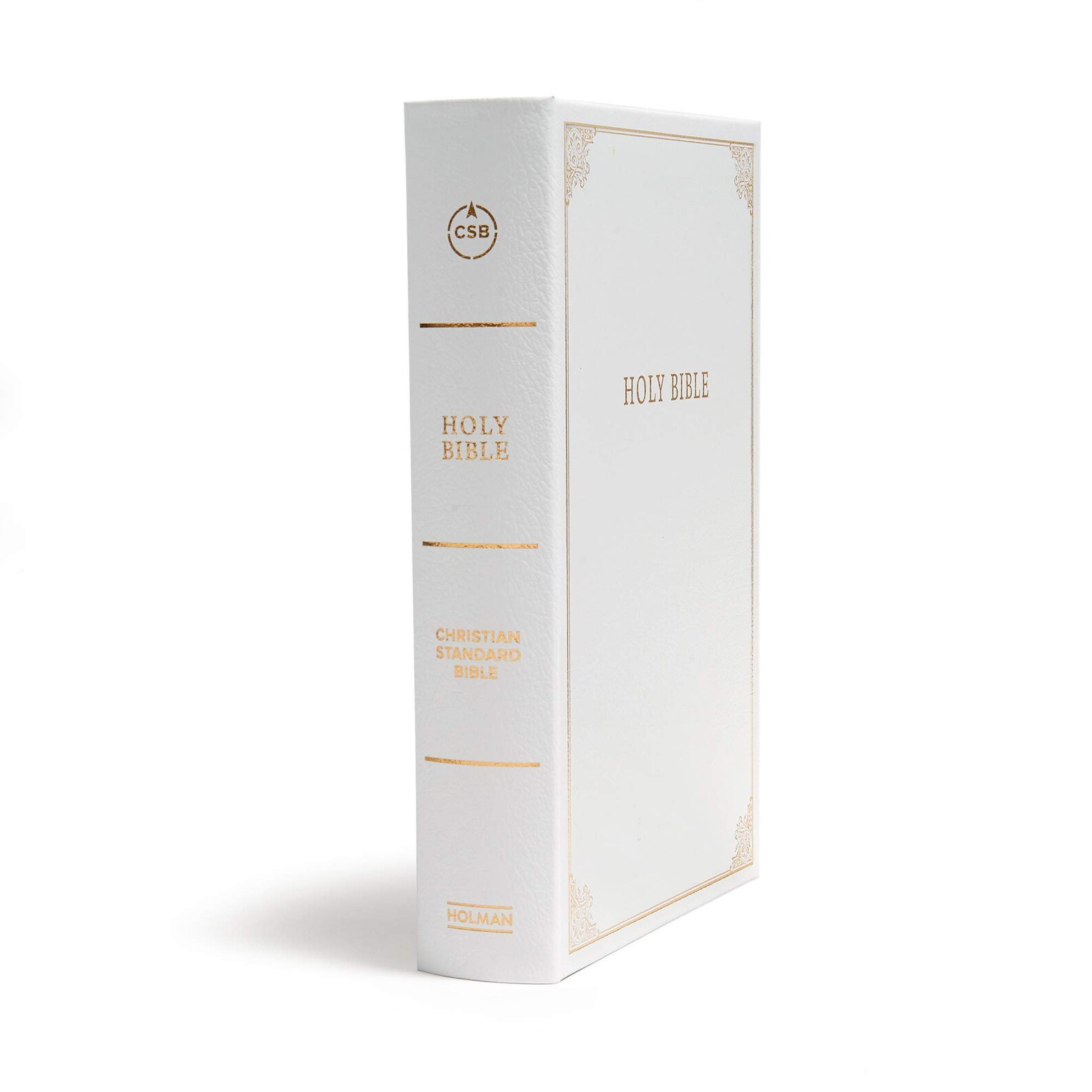 PERSONALIZED *** CSB Family Bible, White Bonded Leather Over Board ...