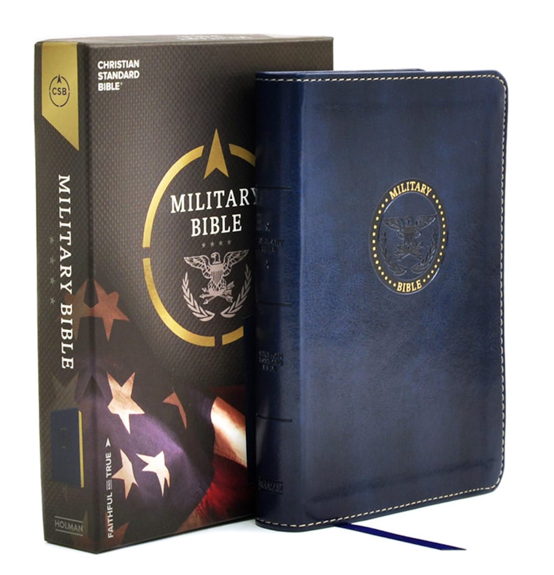 PERSONALIZED *** Air Force, CSB Military Bible. Royal Blue Leathertouch ...