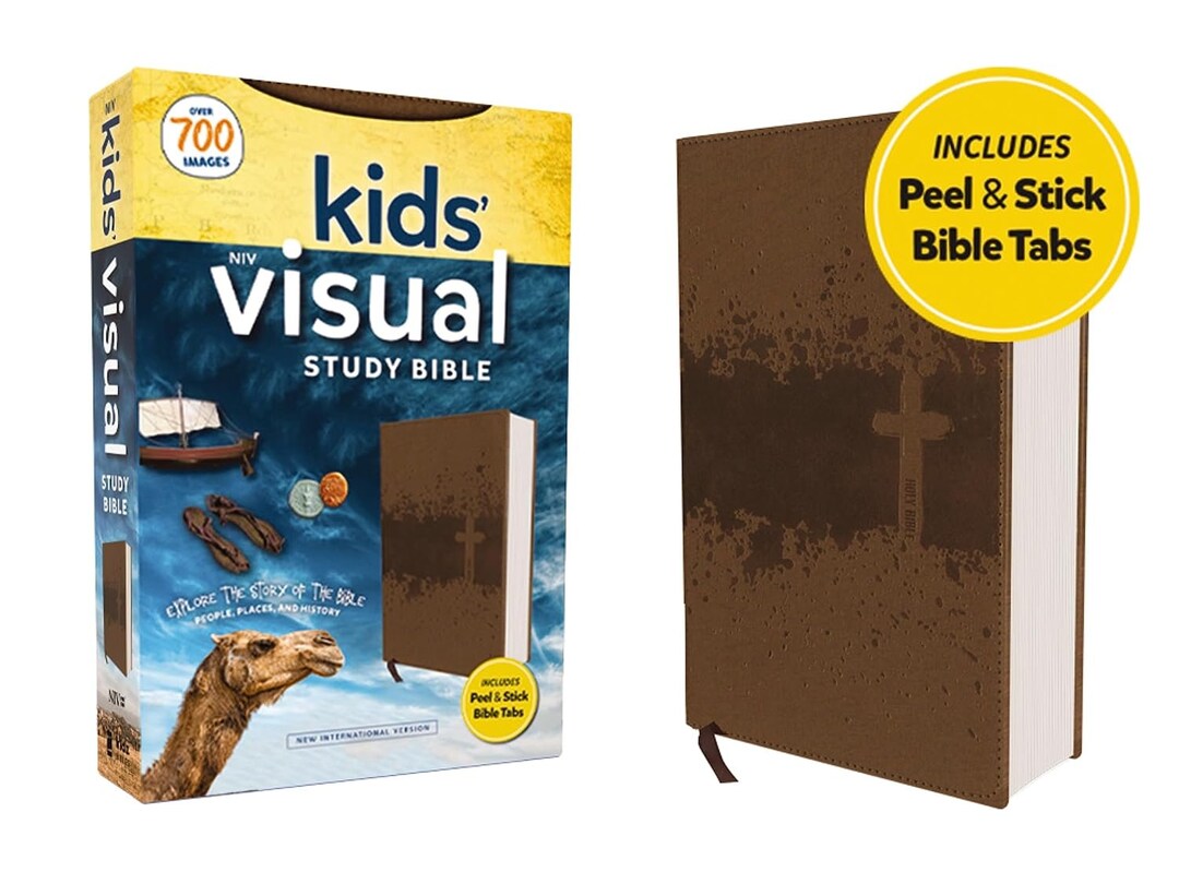 Personalized NIV Kids' Visual Study Bible: Brown Imitation Leather ...