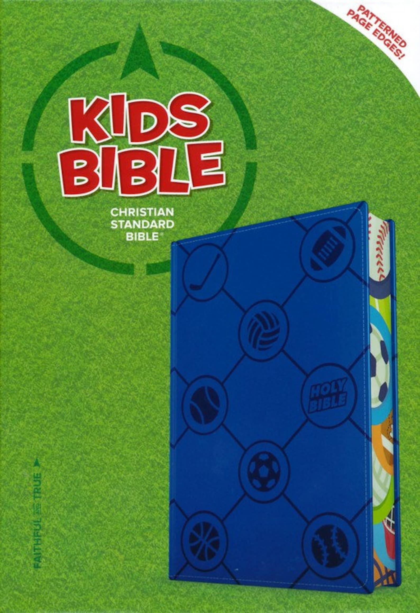 PERSONALIZED *** CSB Kids Bible - Soft Leather-look - Blue With Sports ...