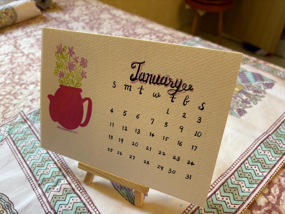 Handmade Desk Calendar - Etsy
